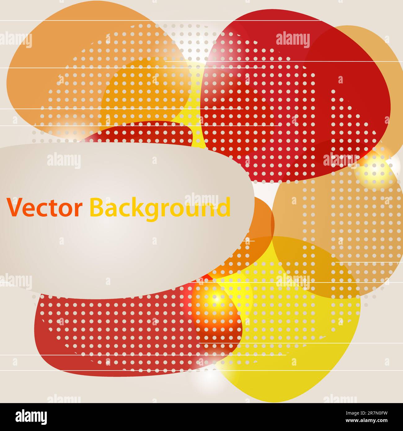 Abstract vector background with different red, yellow, orange shapes ...
