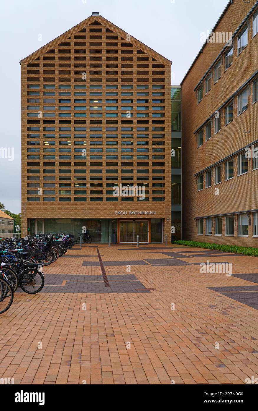 AARHUS, DENMARK -25 AUG 2022- View of the campus of the Aarhus ...