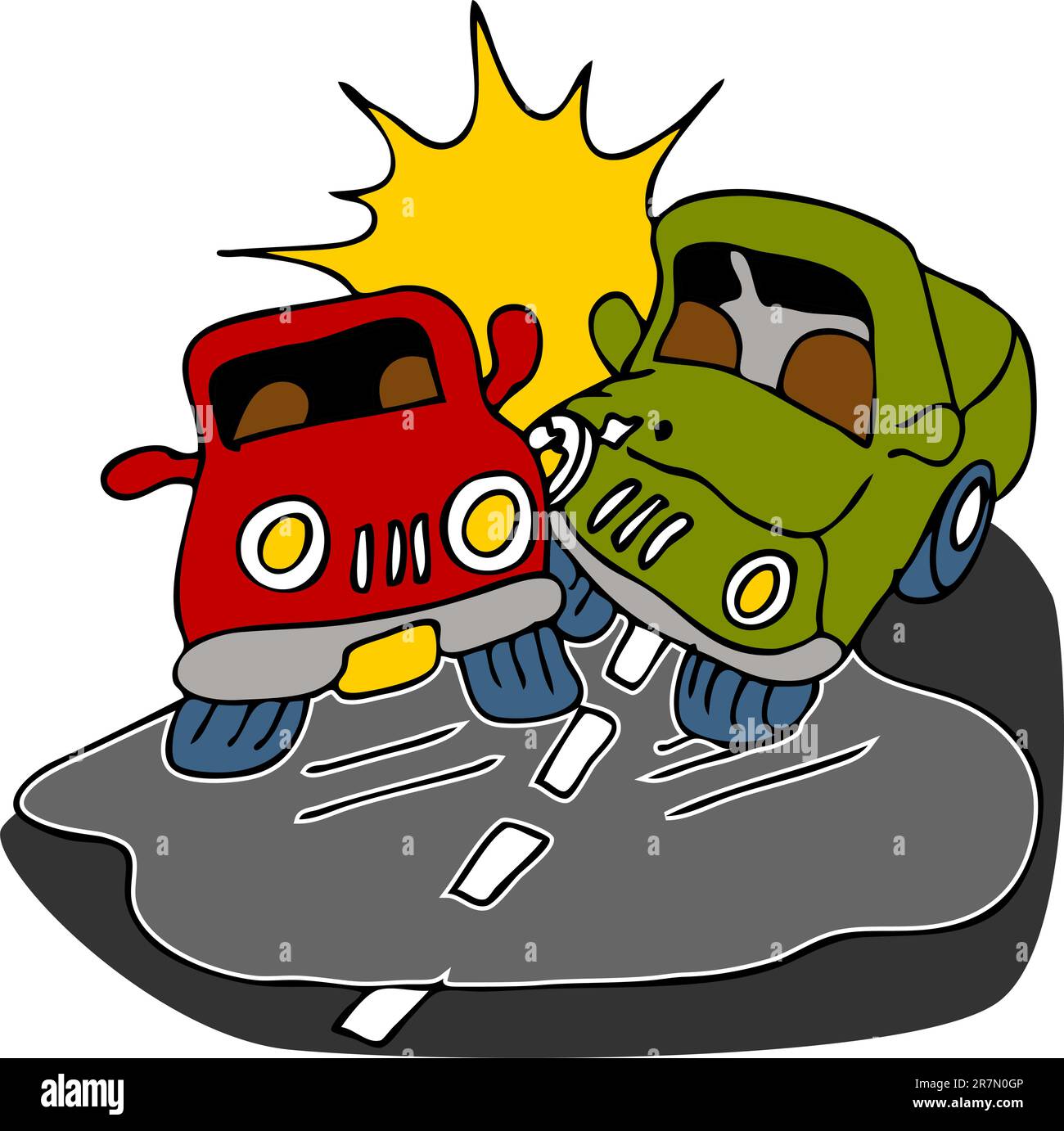 Crashing into Stock Vector Images - Alamy