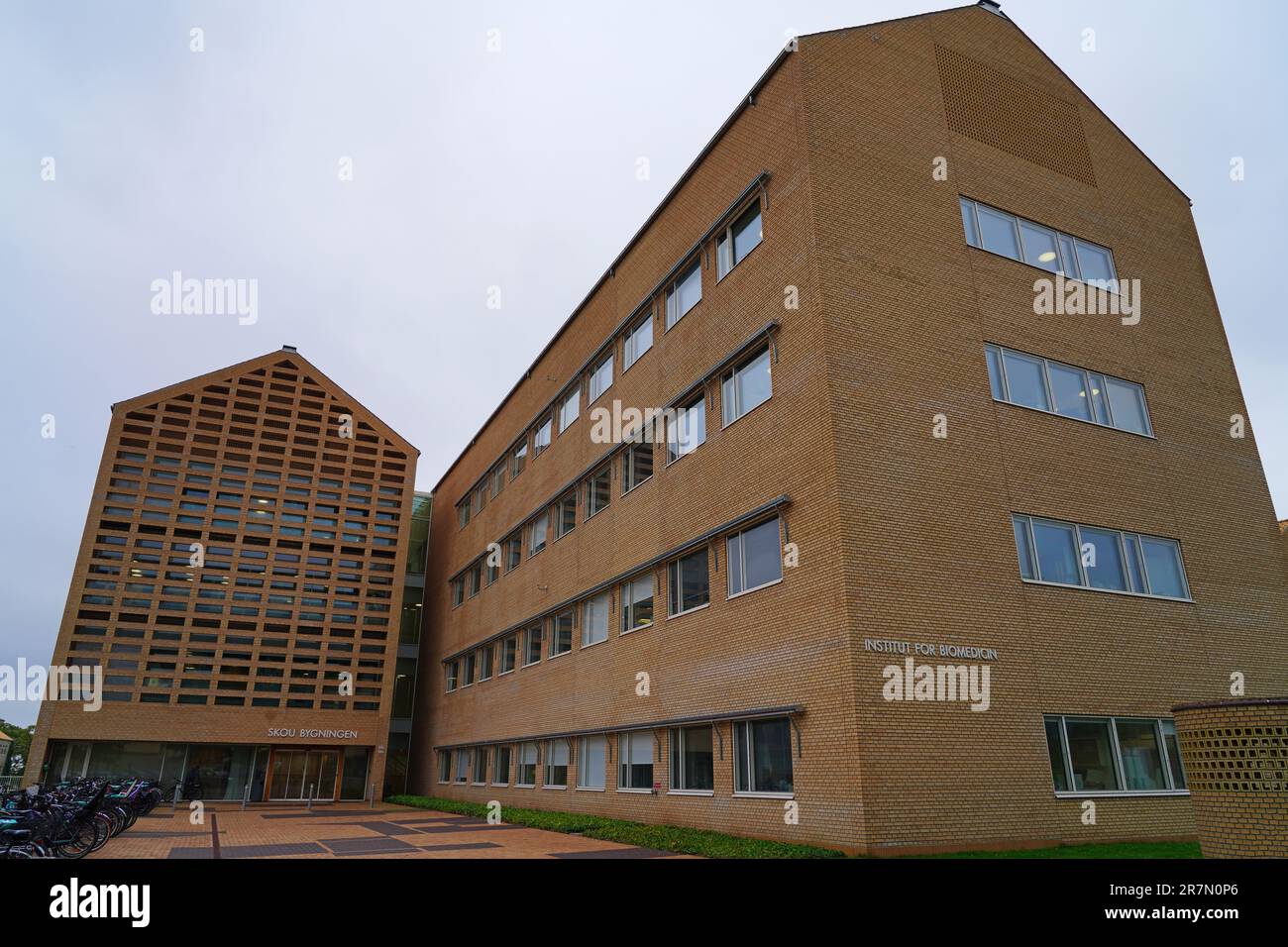 AARHUS, DENMARK -25 AUG 2022- View of the campus of the Aarhus ...