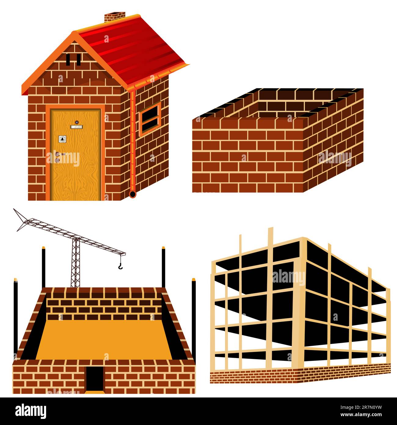 Crane roof construction Stock Vector Images - Alamy