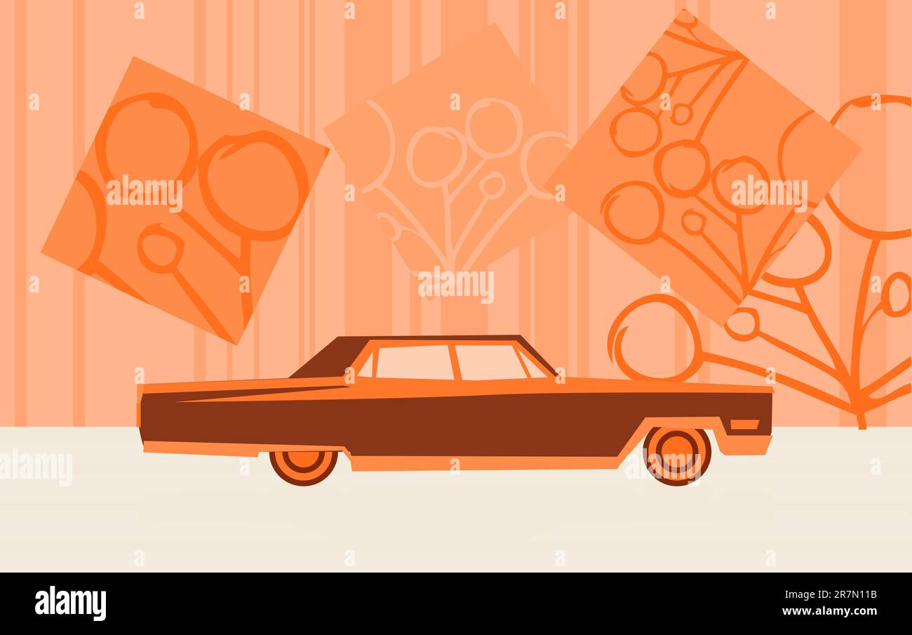 Retro car card Stock Vector Image & Art - Alamy