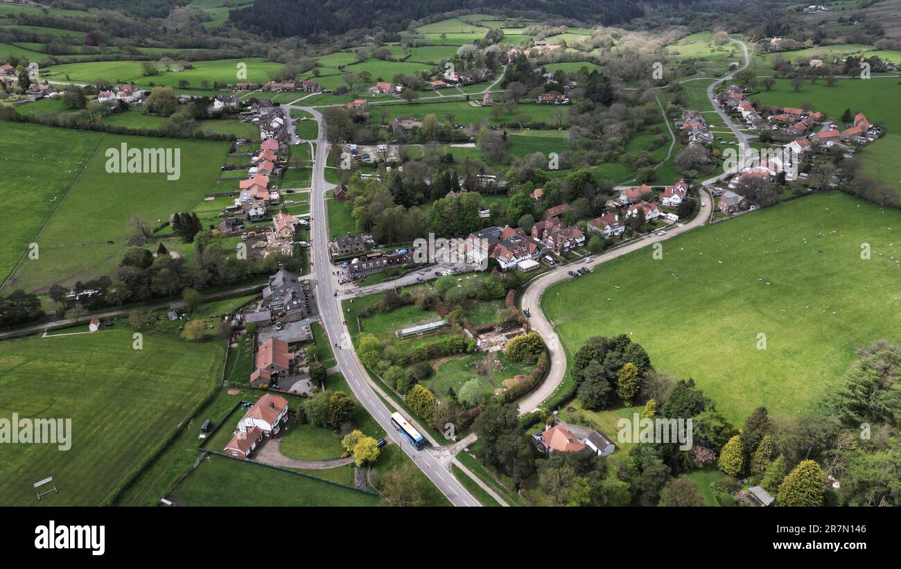 Aerial View Goathland North Yorkshire UK Stock Photo - Alamy