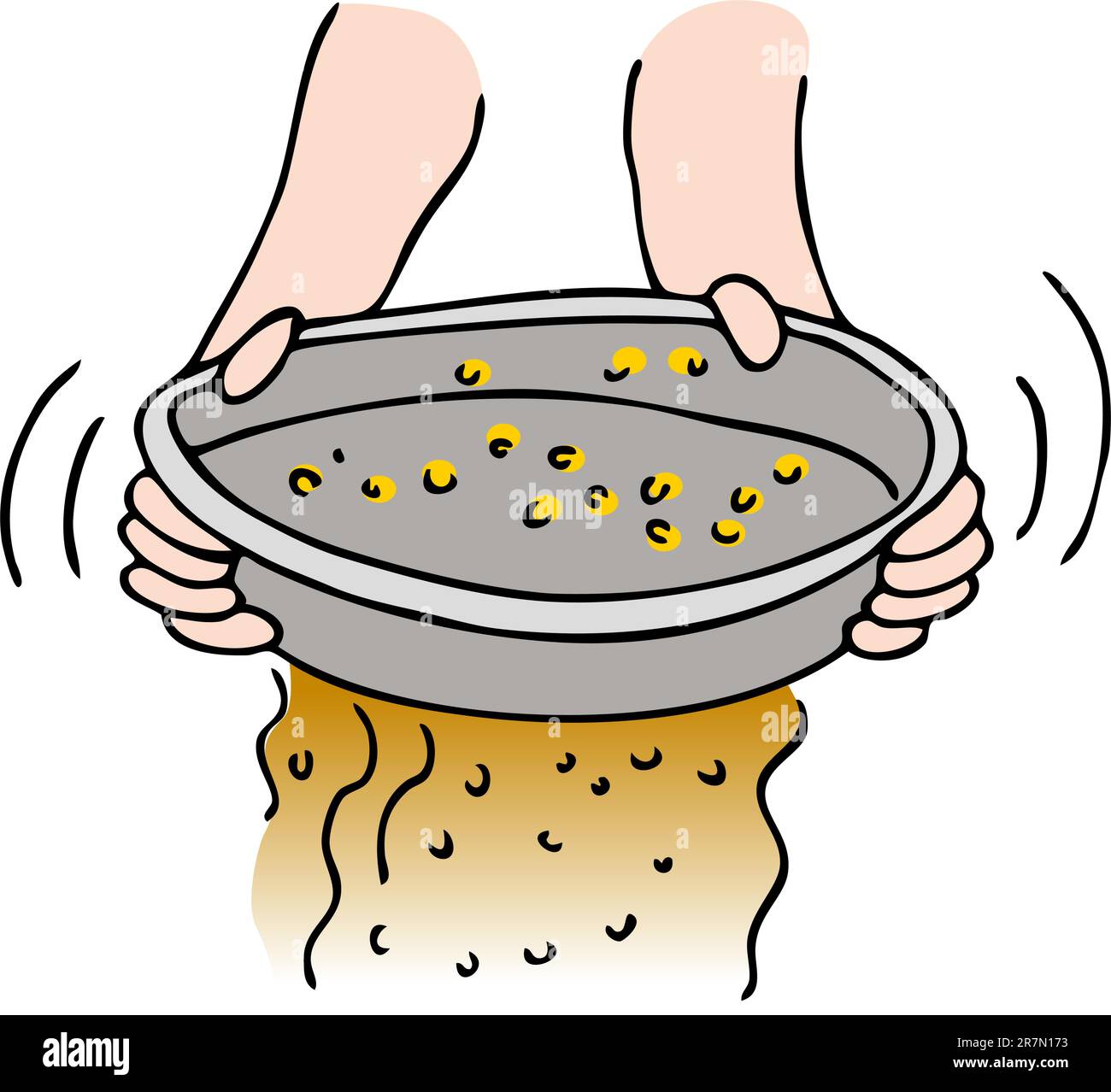 Goldwaschen Cartoon