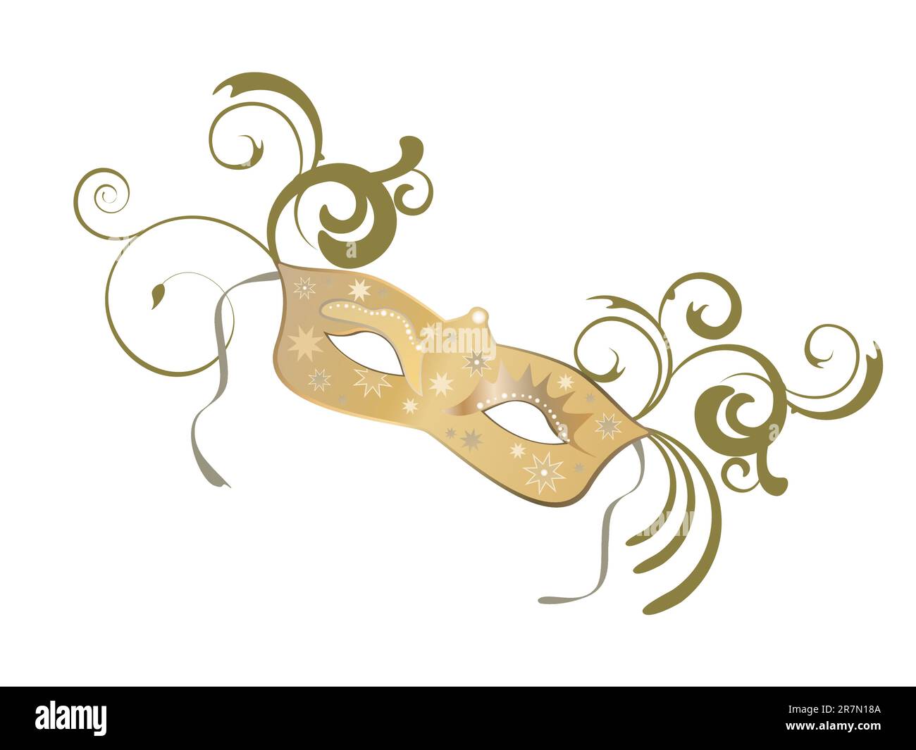 Illustration of an elegant venetian mask hi-res stock photography and ...