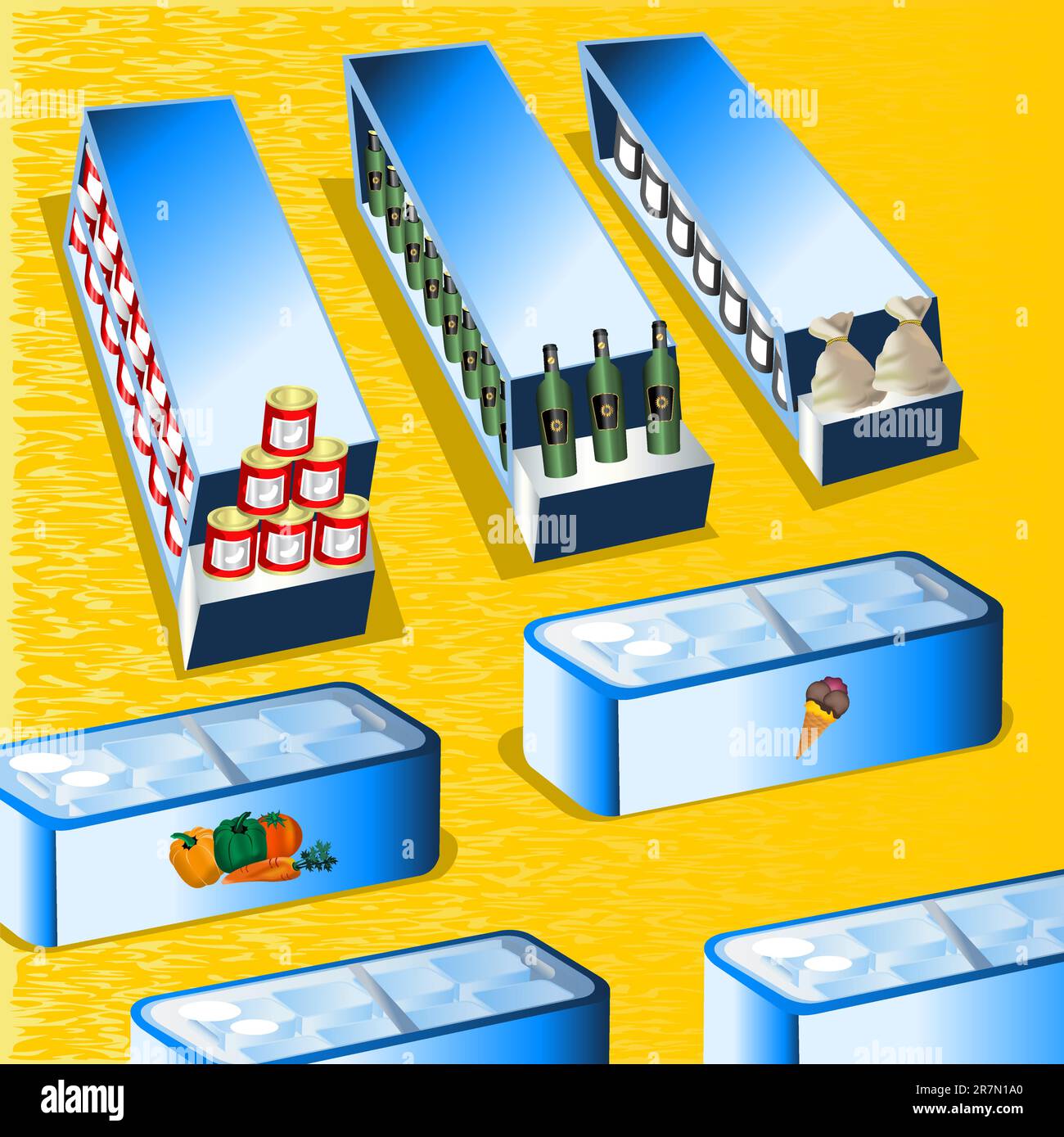 Supermarket isle Stock Vector Images - Alamy