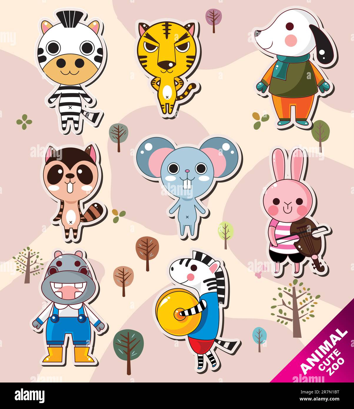 cartoon animal icons Stock Vector Image & Art - Alamy