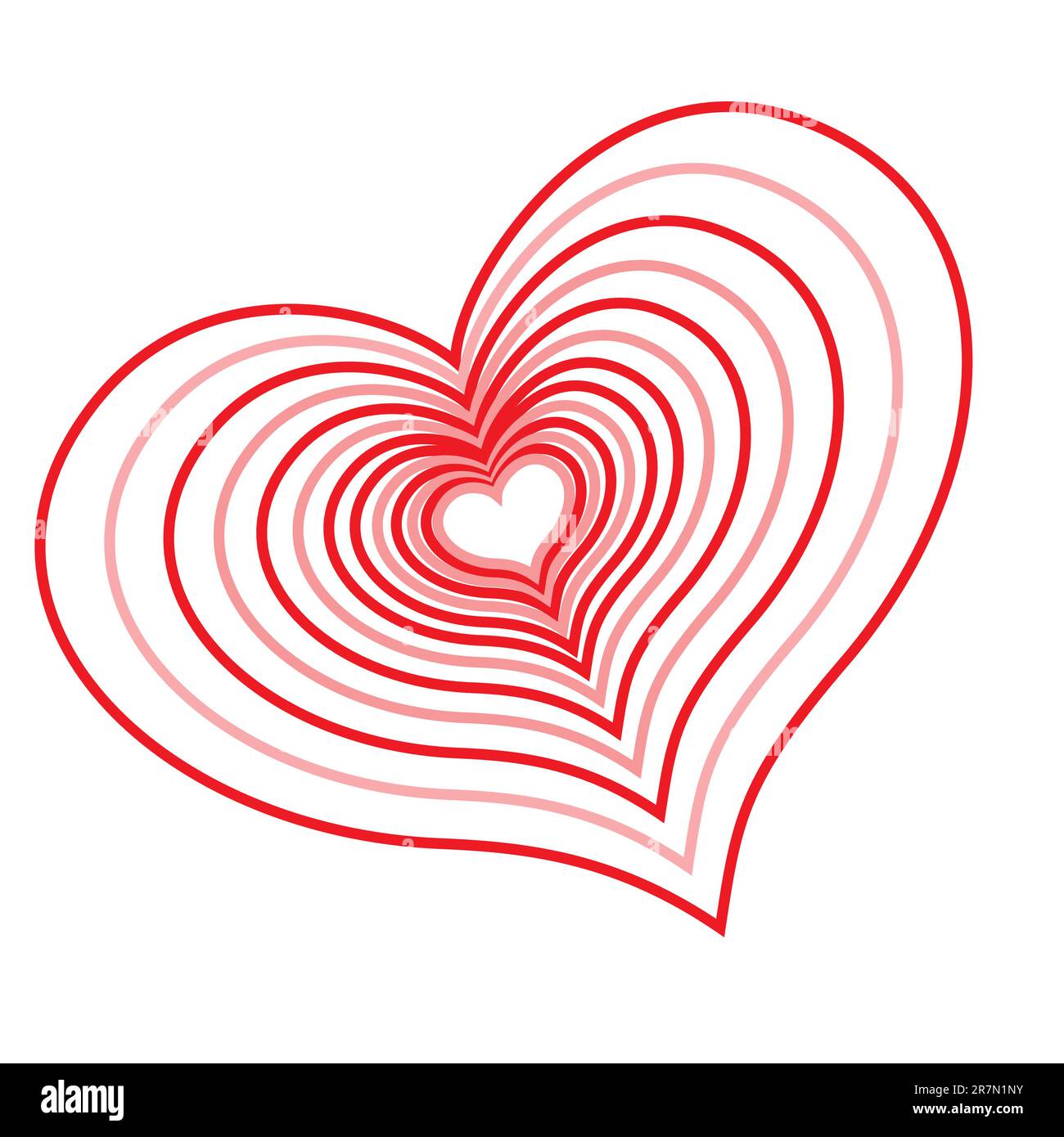 Abstract red heart on a white background.Vector illustration Stock ...