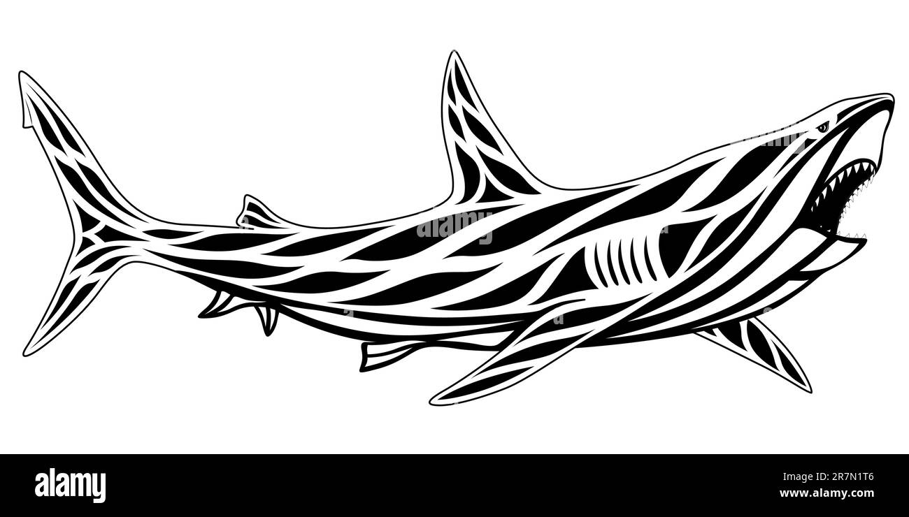 Shark shadow logo Stock Vector Images - Alamy