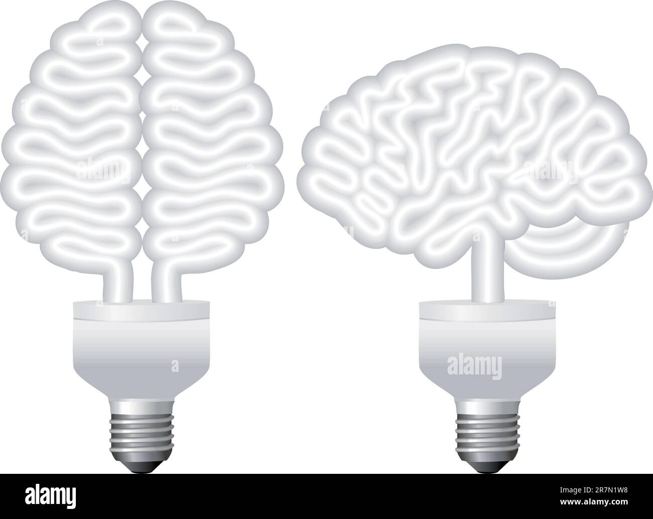 energy bulb brain, vector illustration Stock Vector Image & Art - Alamy
