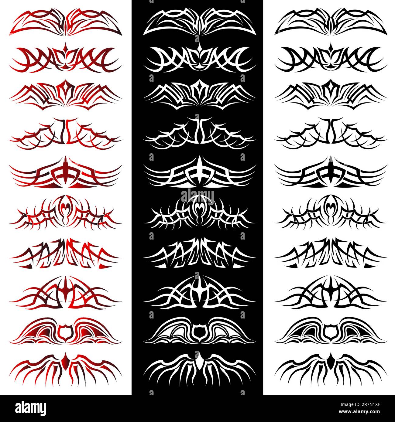 Set of tribal tattoo including Stock Vector Image & Art - Alamy