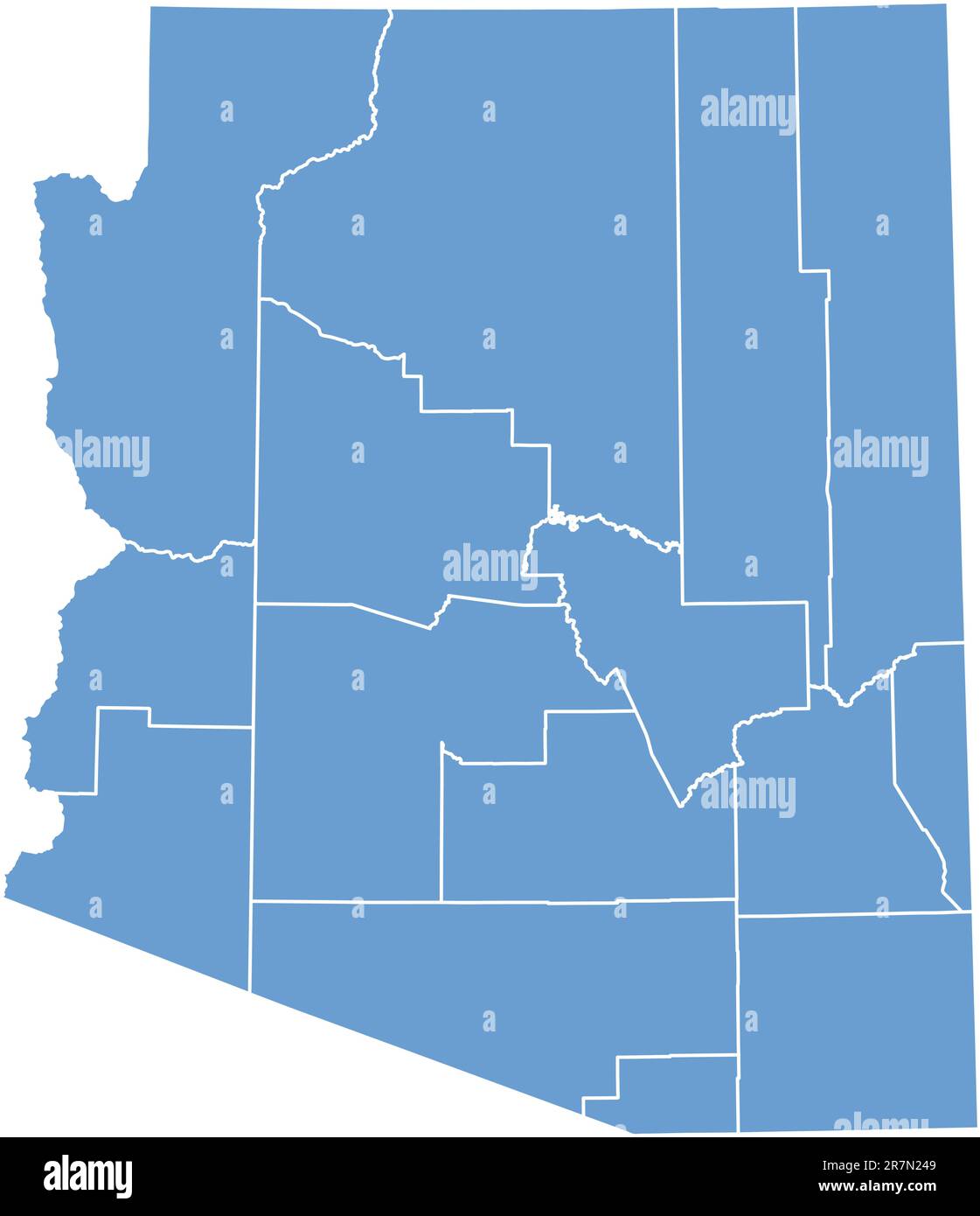 Arizona map by counties Stock Vector Image & Art - Alamy