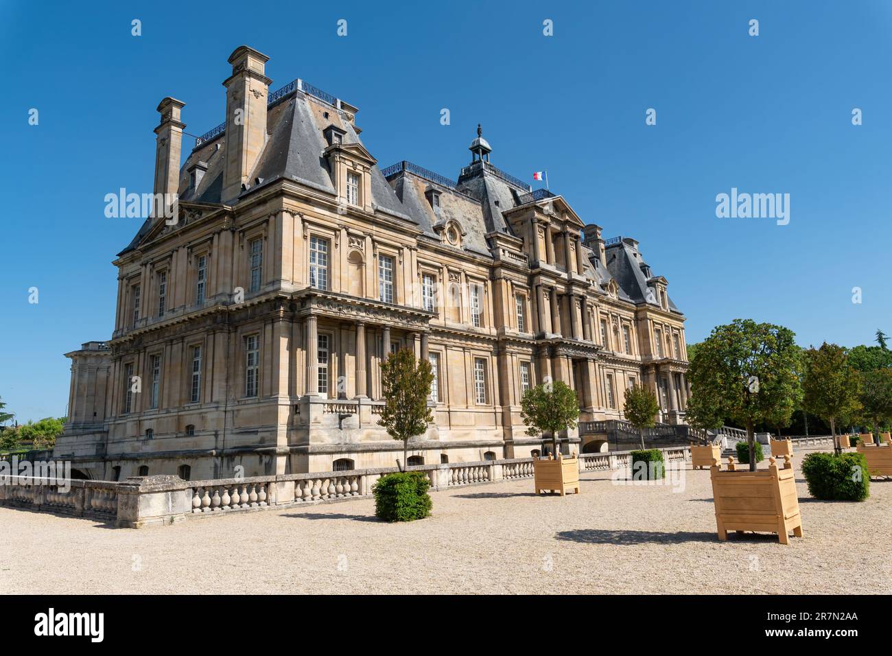 Historical castle of Maisons Laffitte, near Paris - France Stock Photo ...