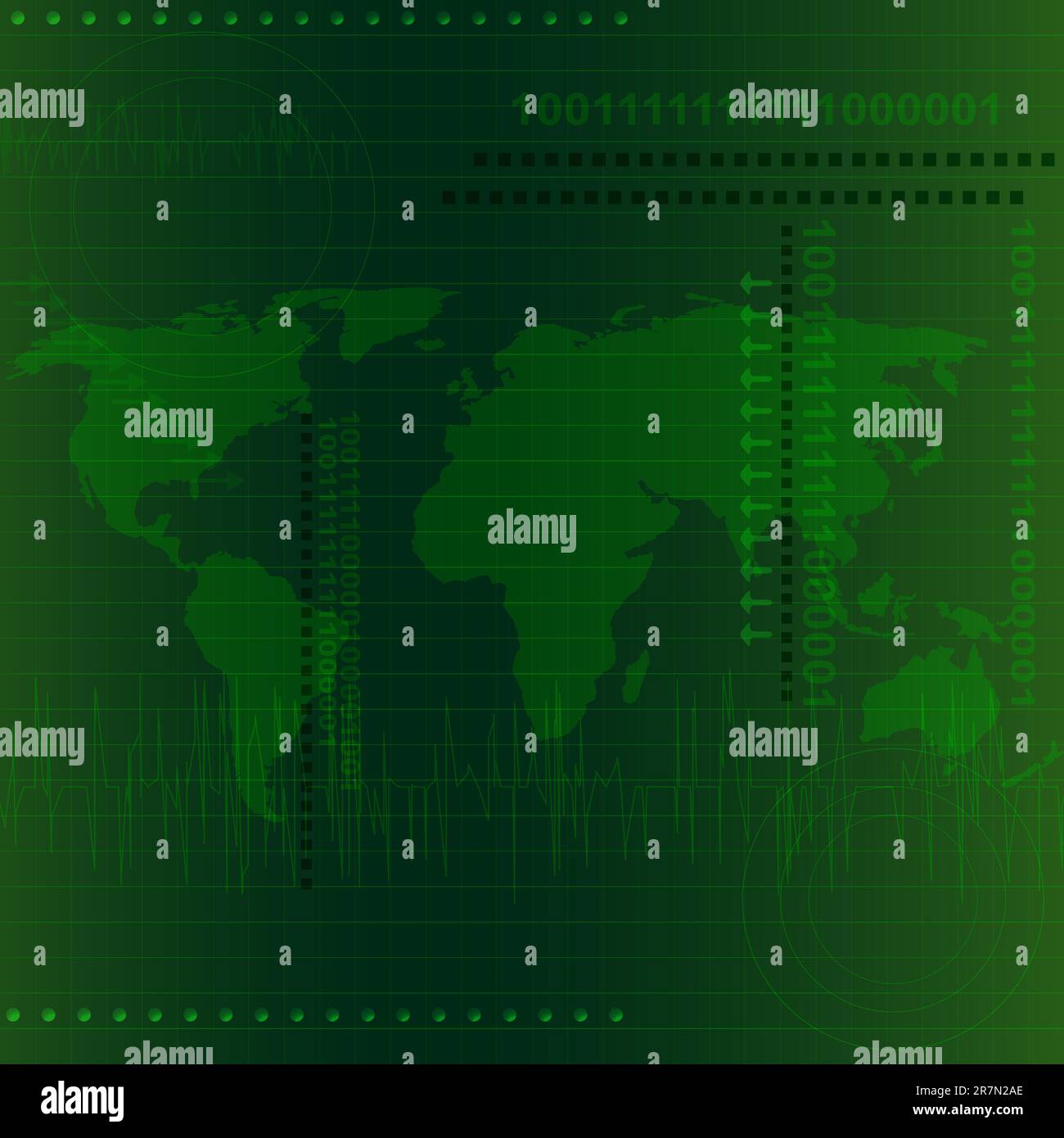 Tech background with software code lines and earth map Stock Vector ...
