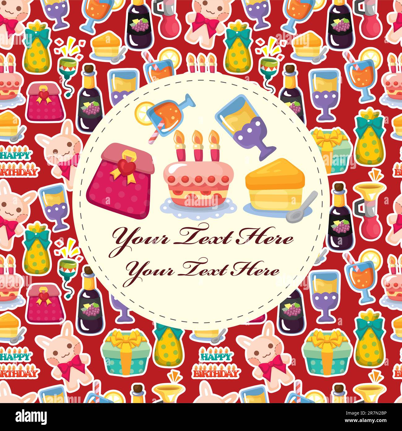 Cartoon birthday card Stock Vector Image & Art - Alamy