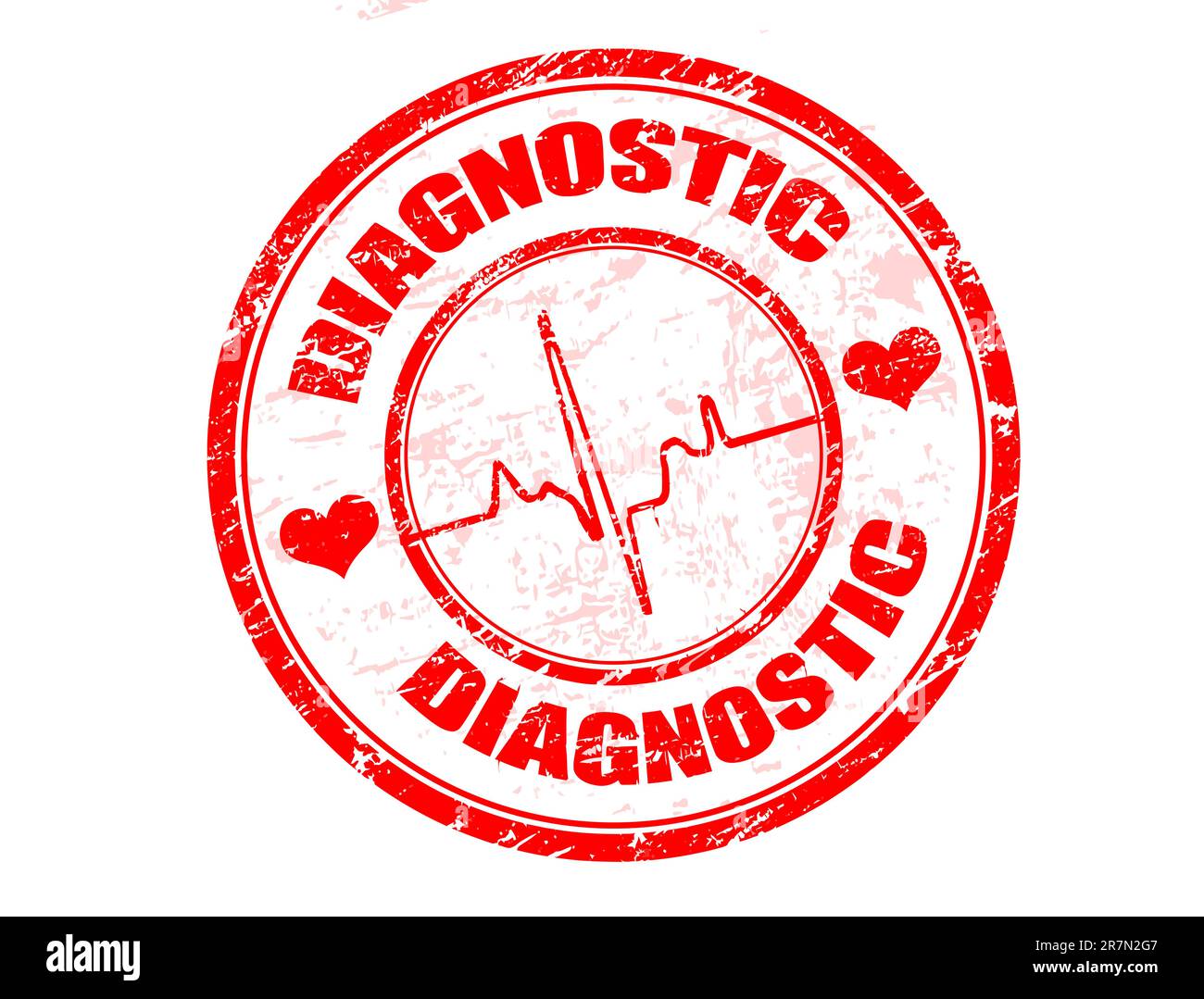 Red grunge rubber stamp with the word diagnostic written inside Stock ...