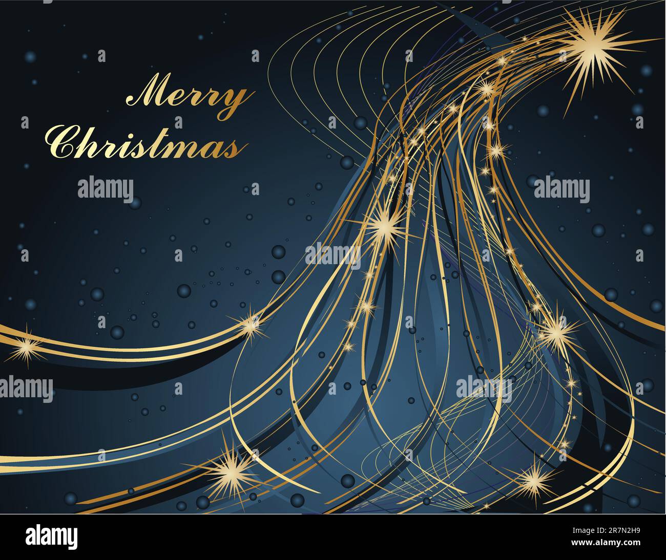 Merry Christmas background gold and blue Stock Vector Image & Art - Alamy