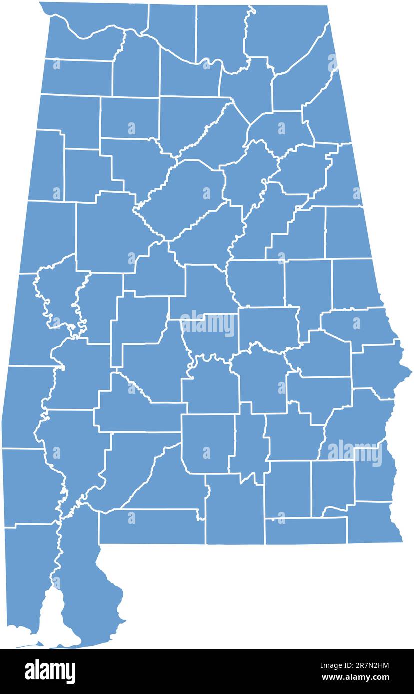 Alabama state map Stock Vector Images - Alamy