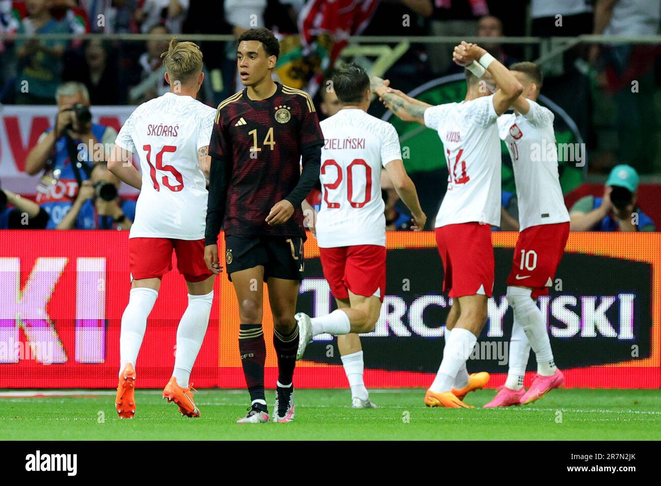 Warschau, Poland. 16th June, 2023. Soccer: International match, Poland ...