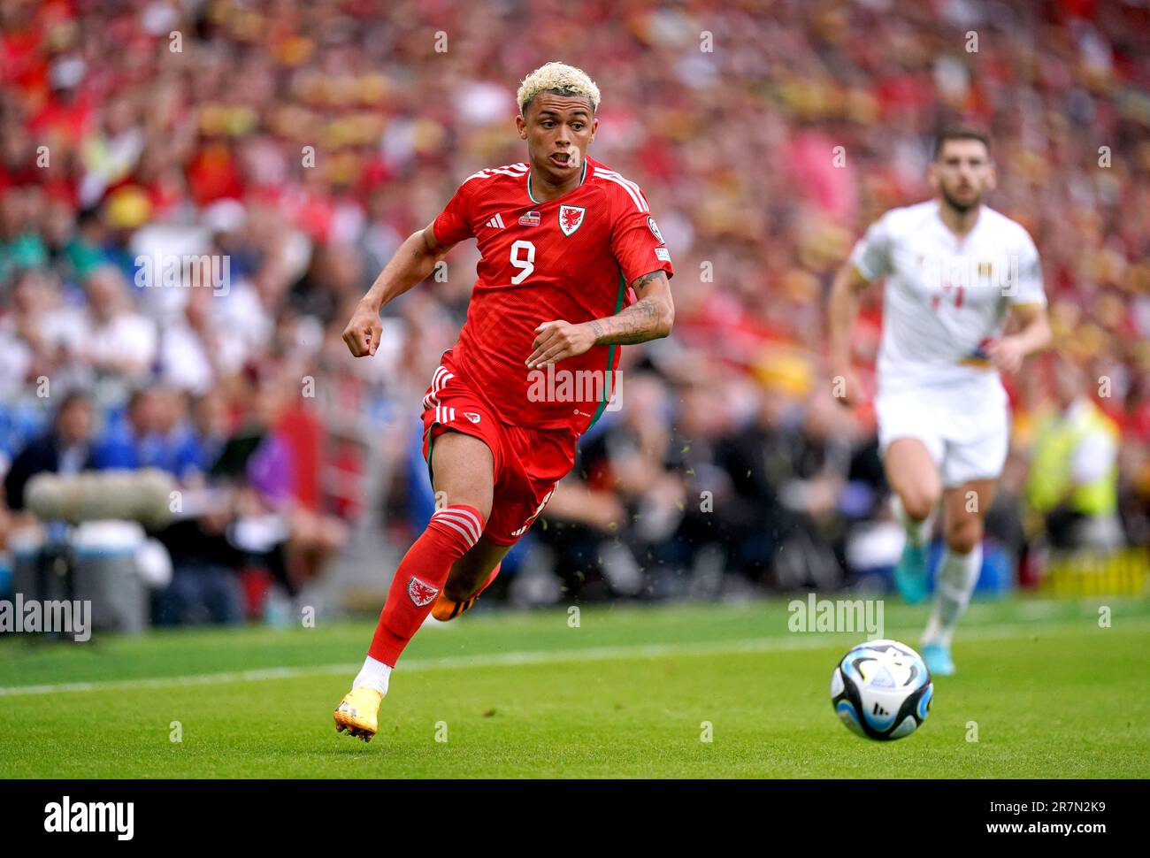 Wales' Brennan Johnson during the UEFA Euro 2024 Qualifying Group D ...