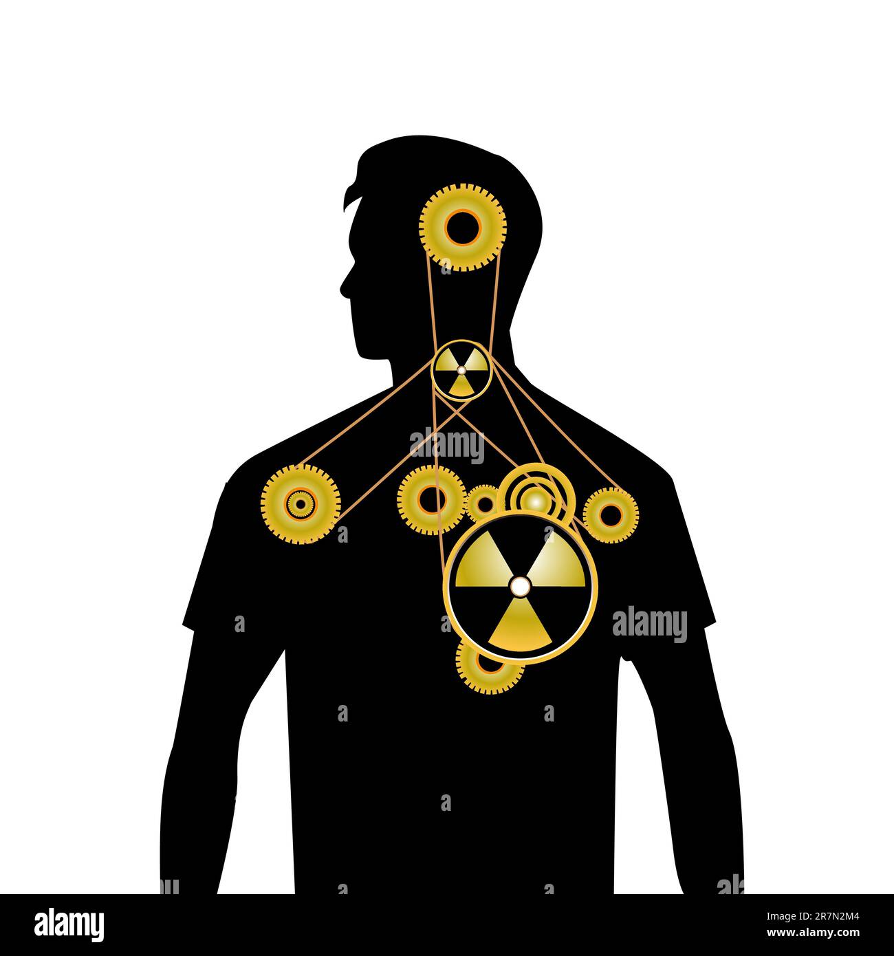 illustration of human mechanism on white background Stock Vector Image ...