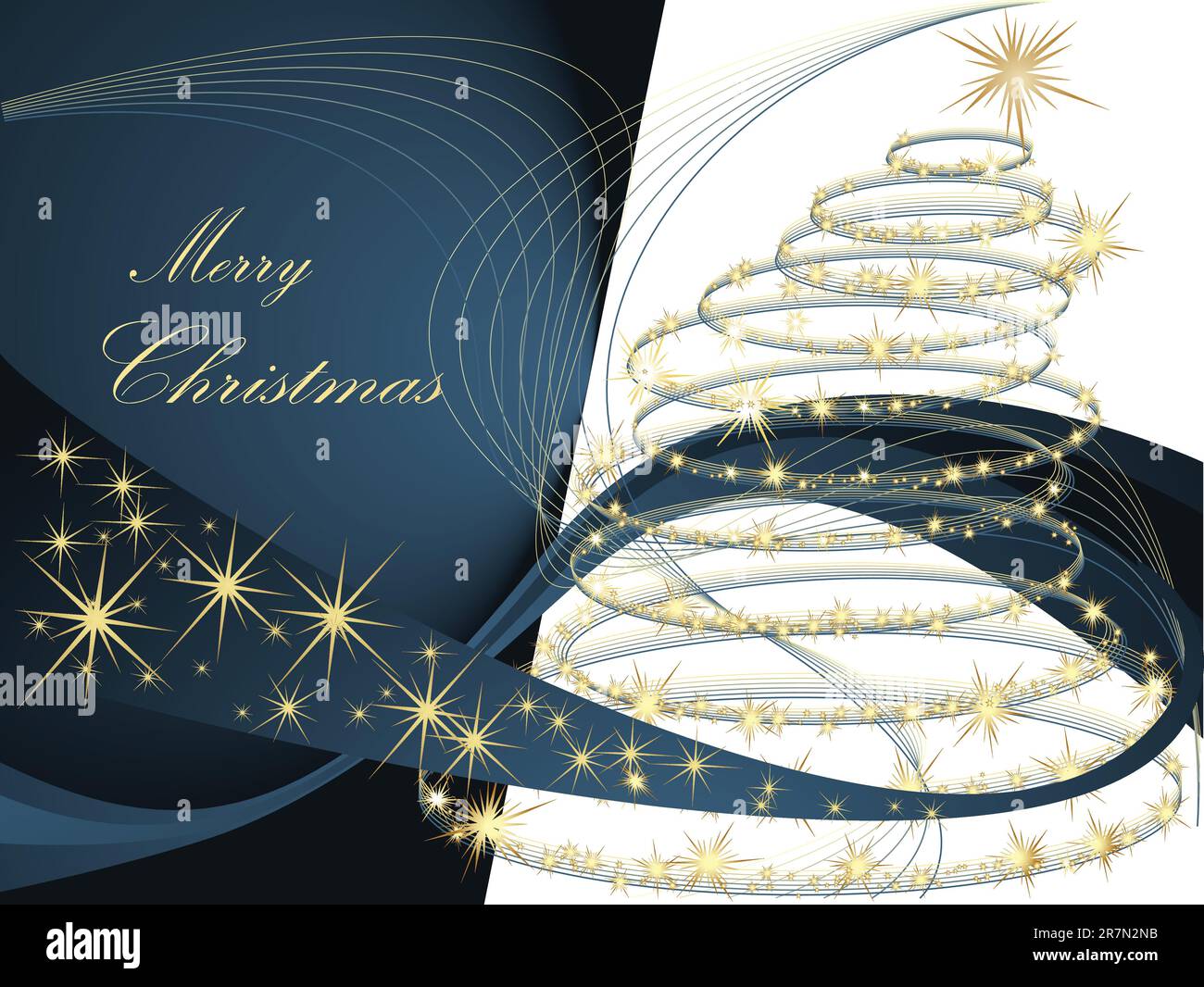 Merry Christmas background gold and blue Stock Vector Image & Art - Alamy
