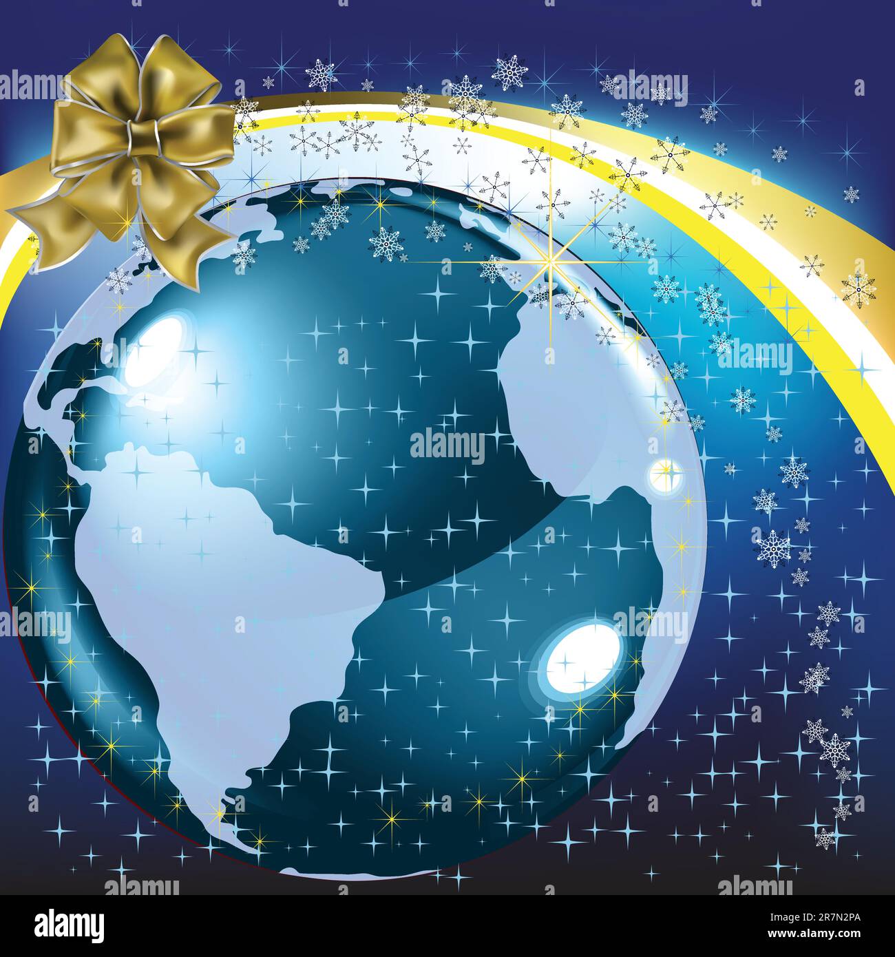Christmas earth Stock Vector Images - Alamy