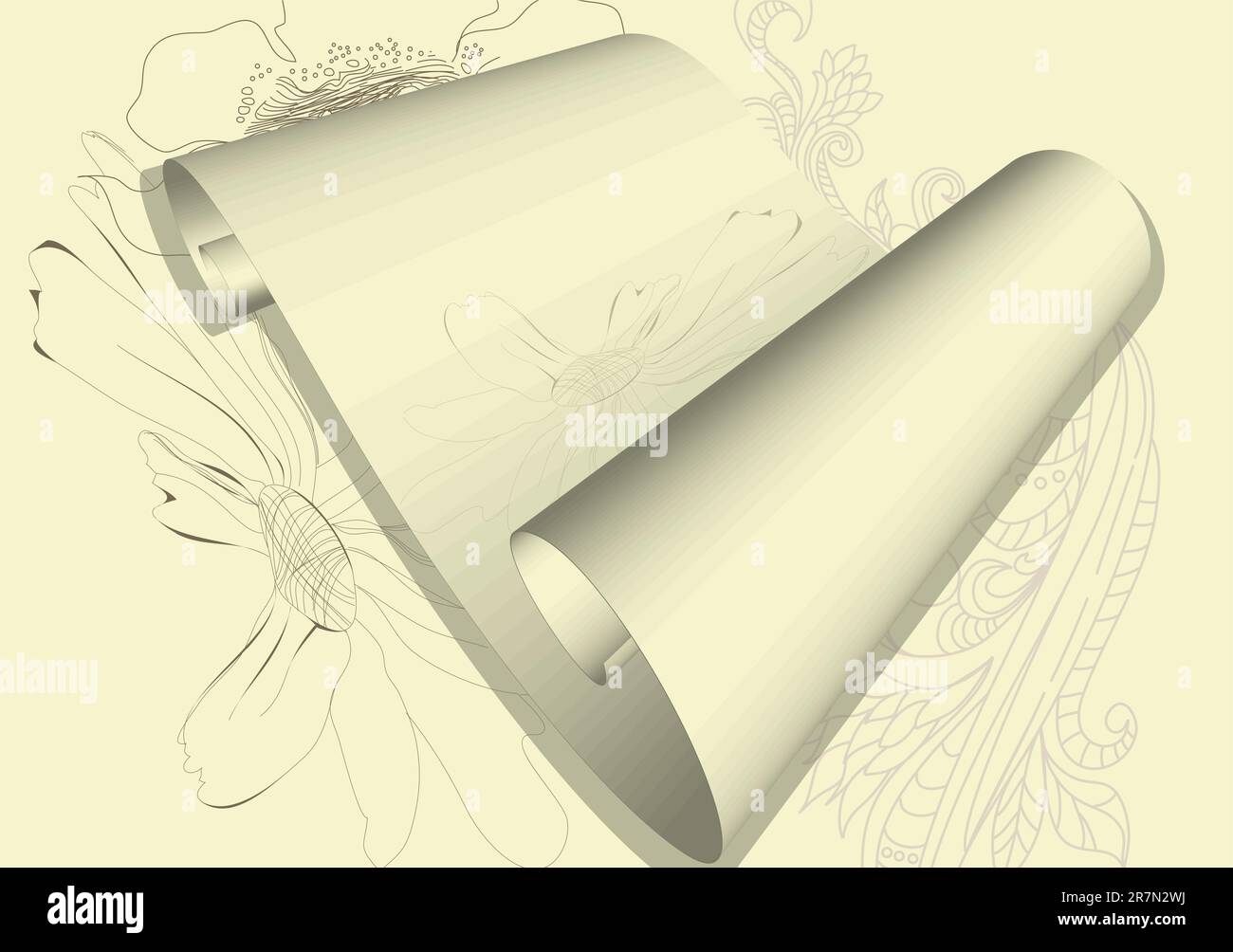 Vintage background with scroll Stock Vector Image & Art - Alamy