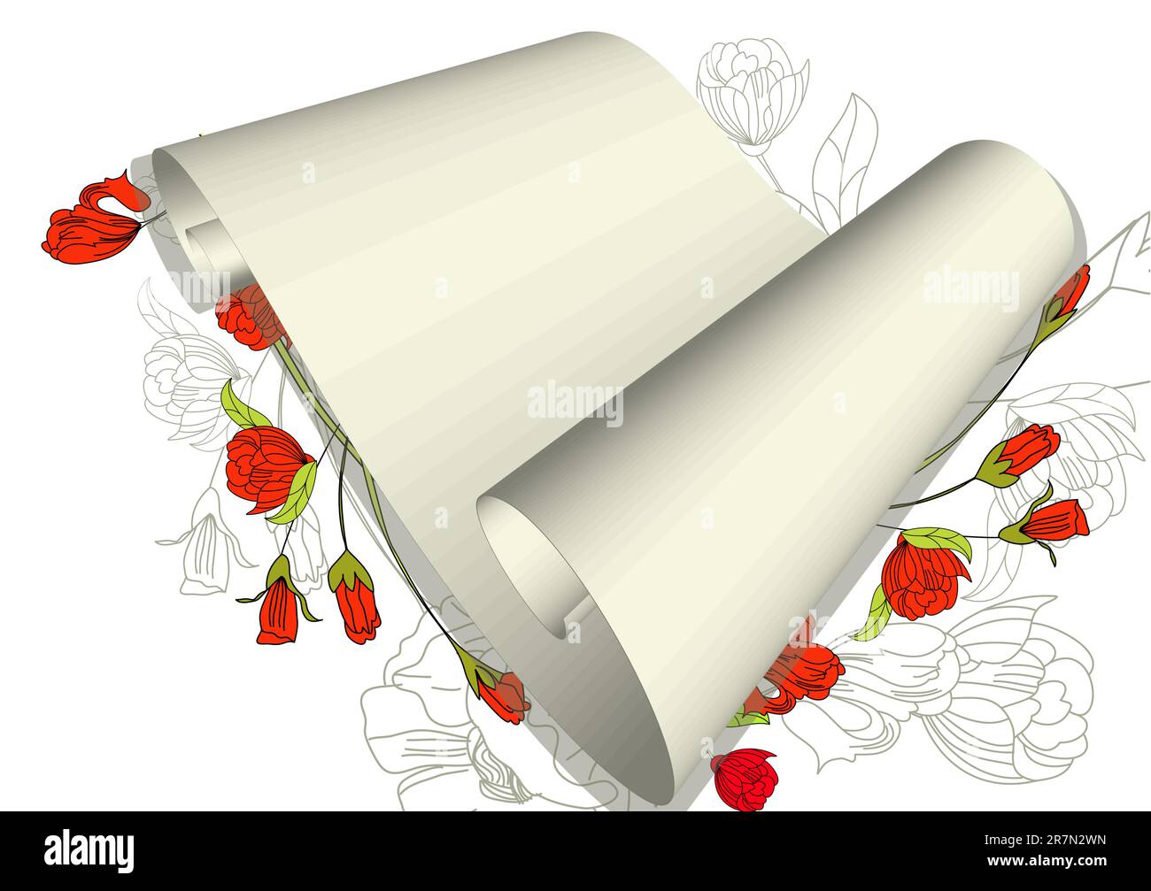 Scroll page template aged Stock Vector Images - Alamy
