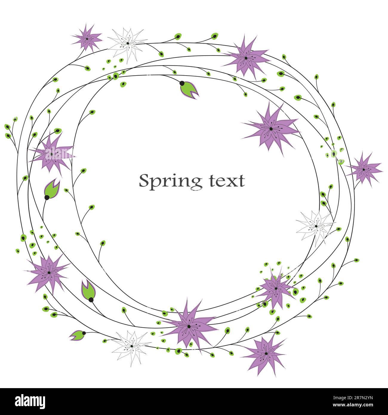 Colourful Spring flowers background. Vector illustration Stock Vector ...