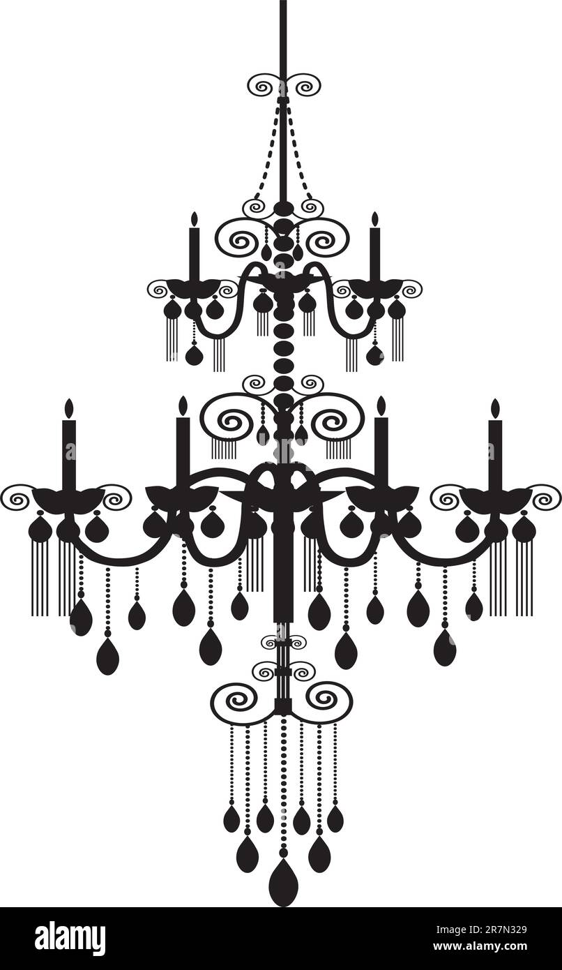 Crystal chain chandelier Stock Vector Images - Alamy