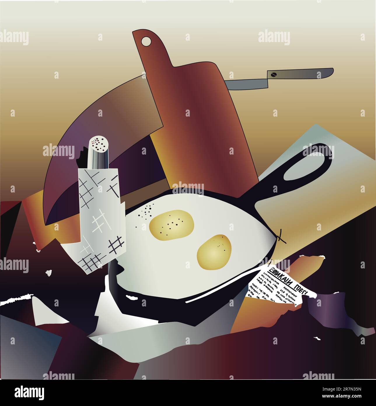 Egg still life table Stock Vector Images - Alamy