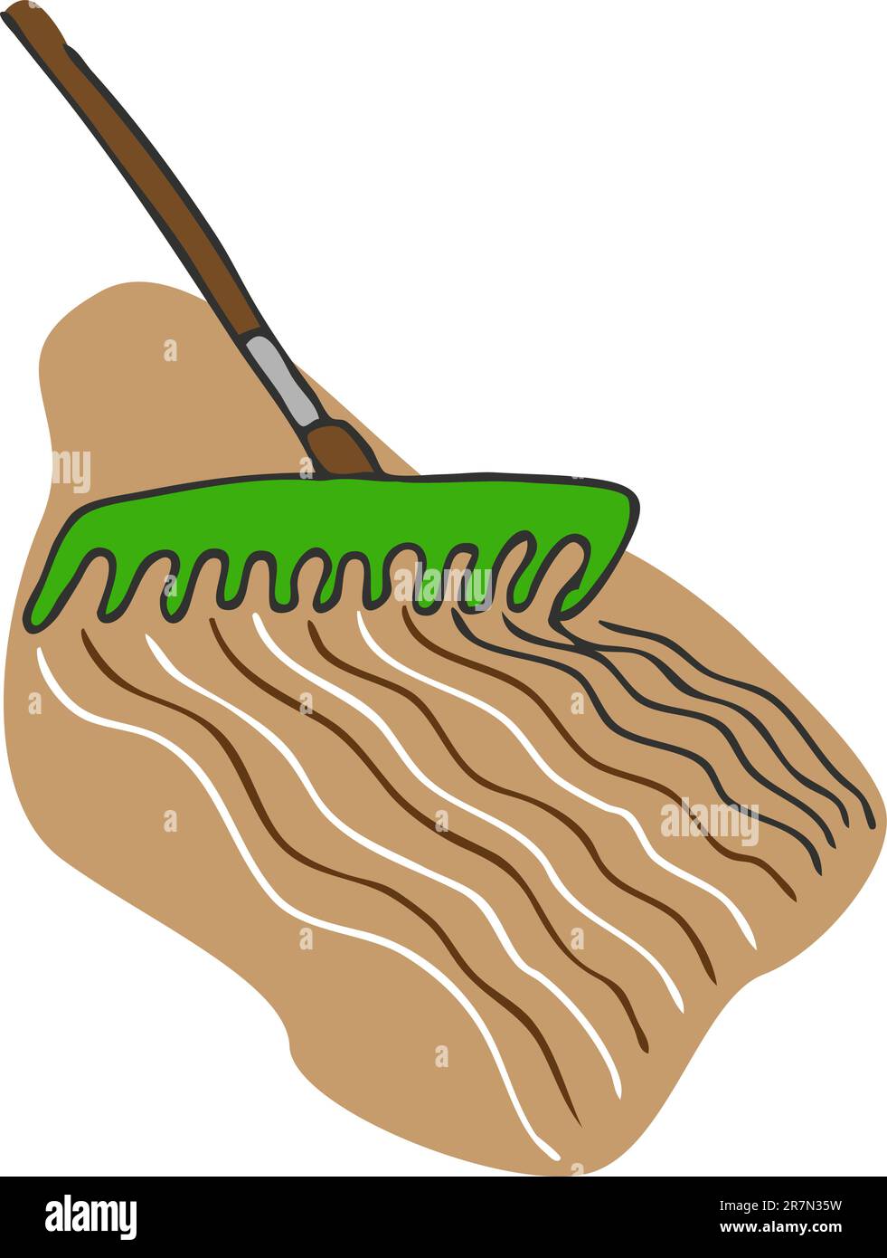 Cartoon rake agriculture tool image Stock Vector Images - Alamy