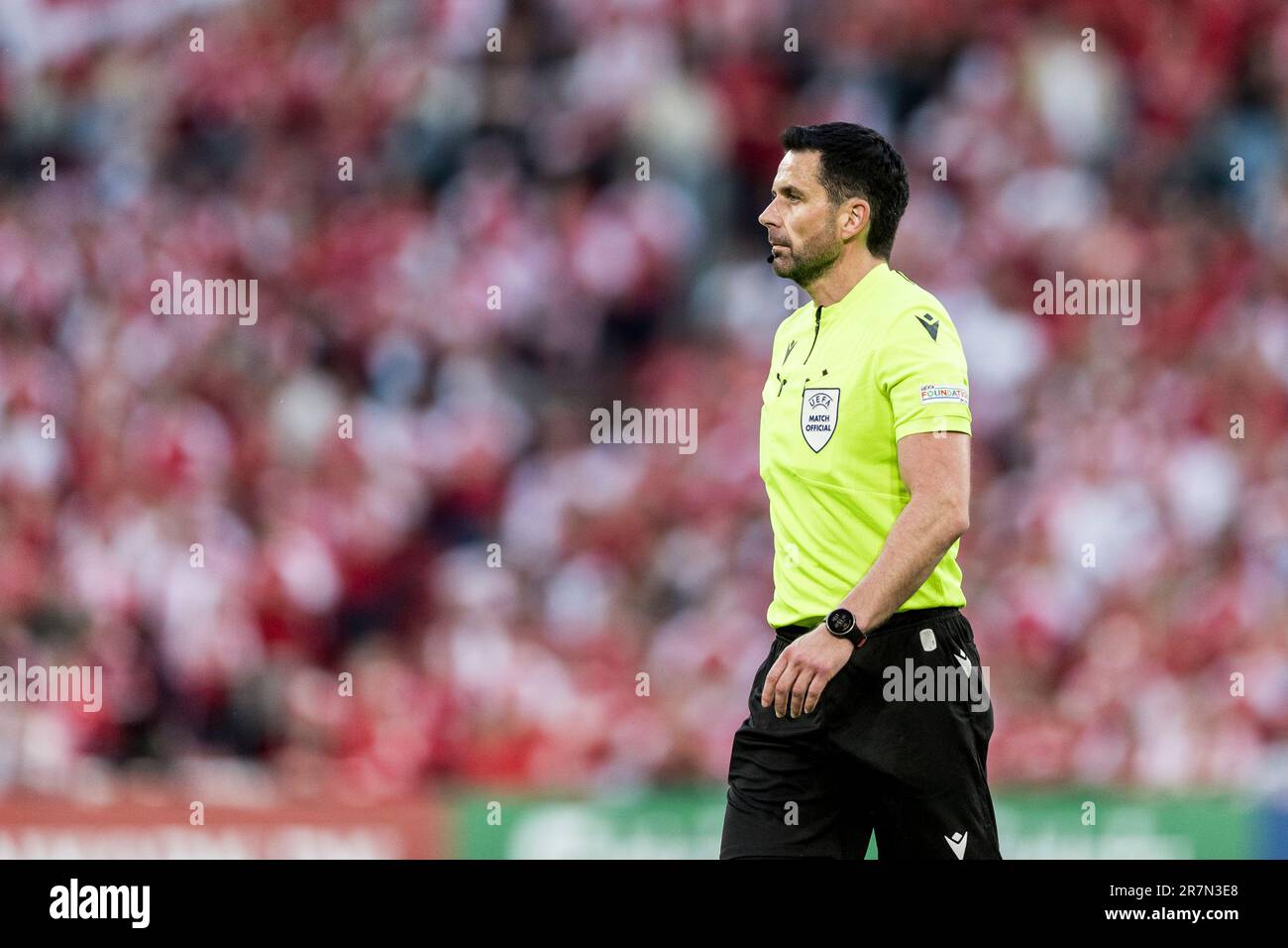 Copenhagen, Denmark. 16th June, 2023. Referee Daniel Stefanski seen ...