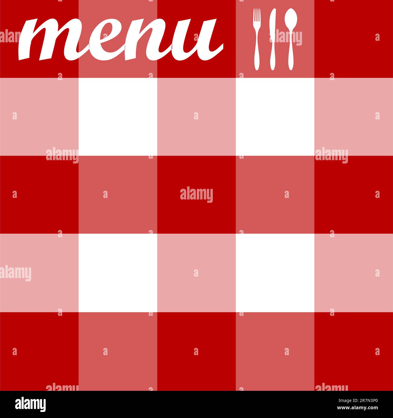 Food, restaurant, menu design with cutlery silhouettes on red ...