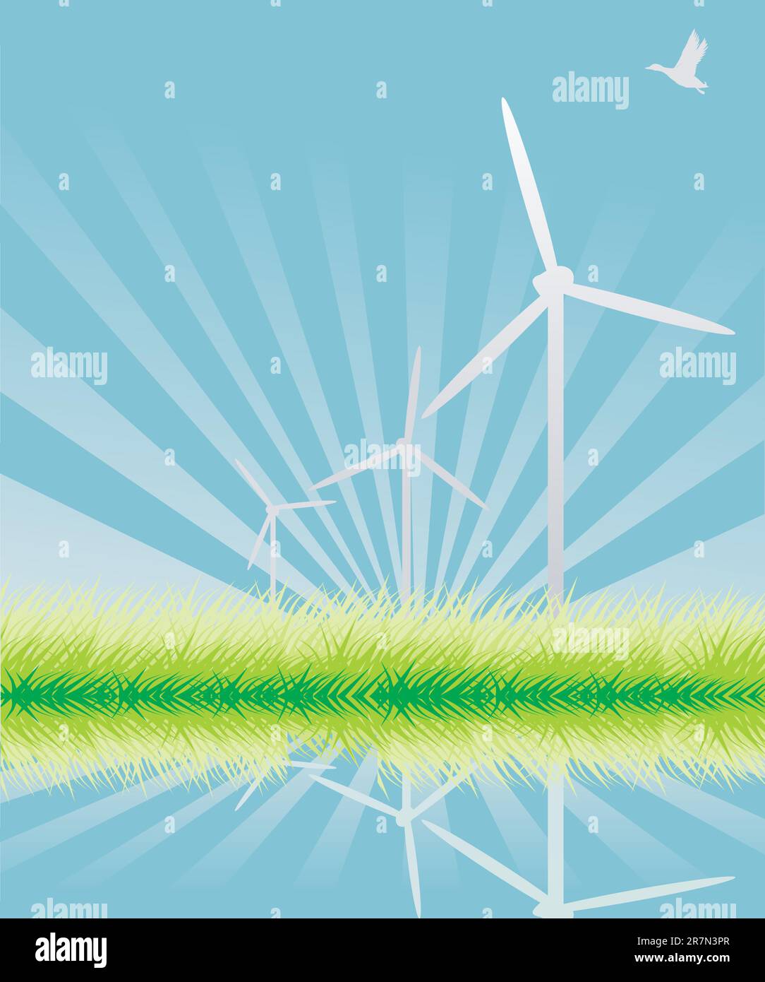 Global wind turbines Stock Vector Images - Alamy