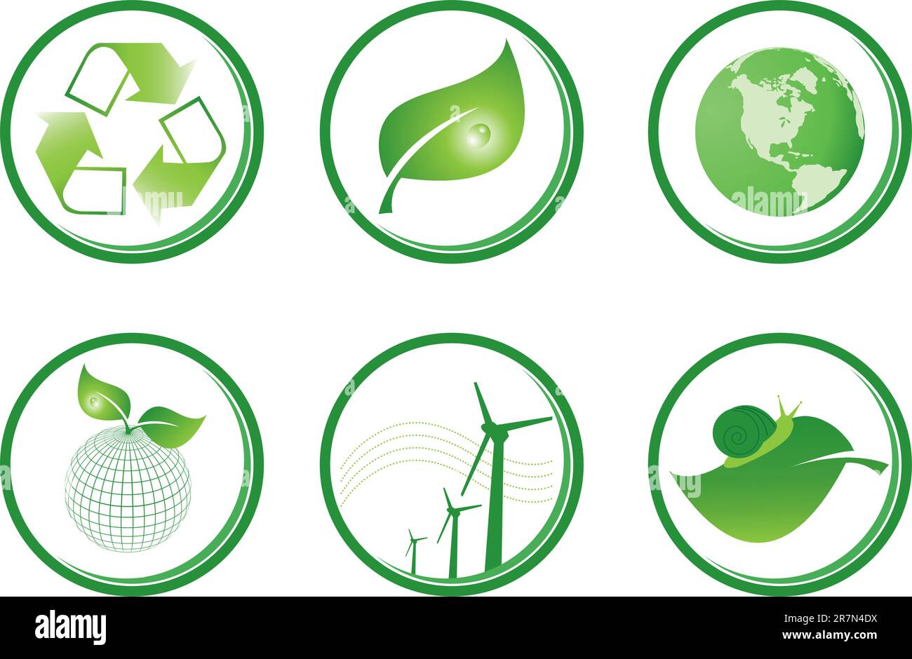 Green symbols. Vector illustration for you design Stock Vector Image ...