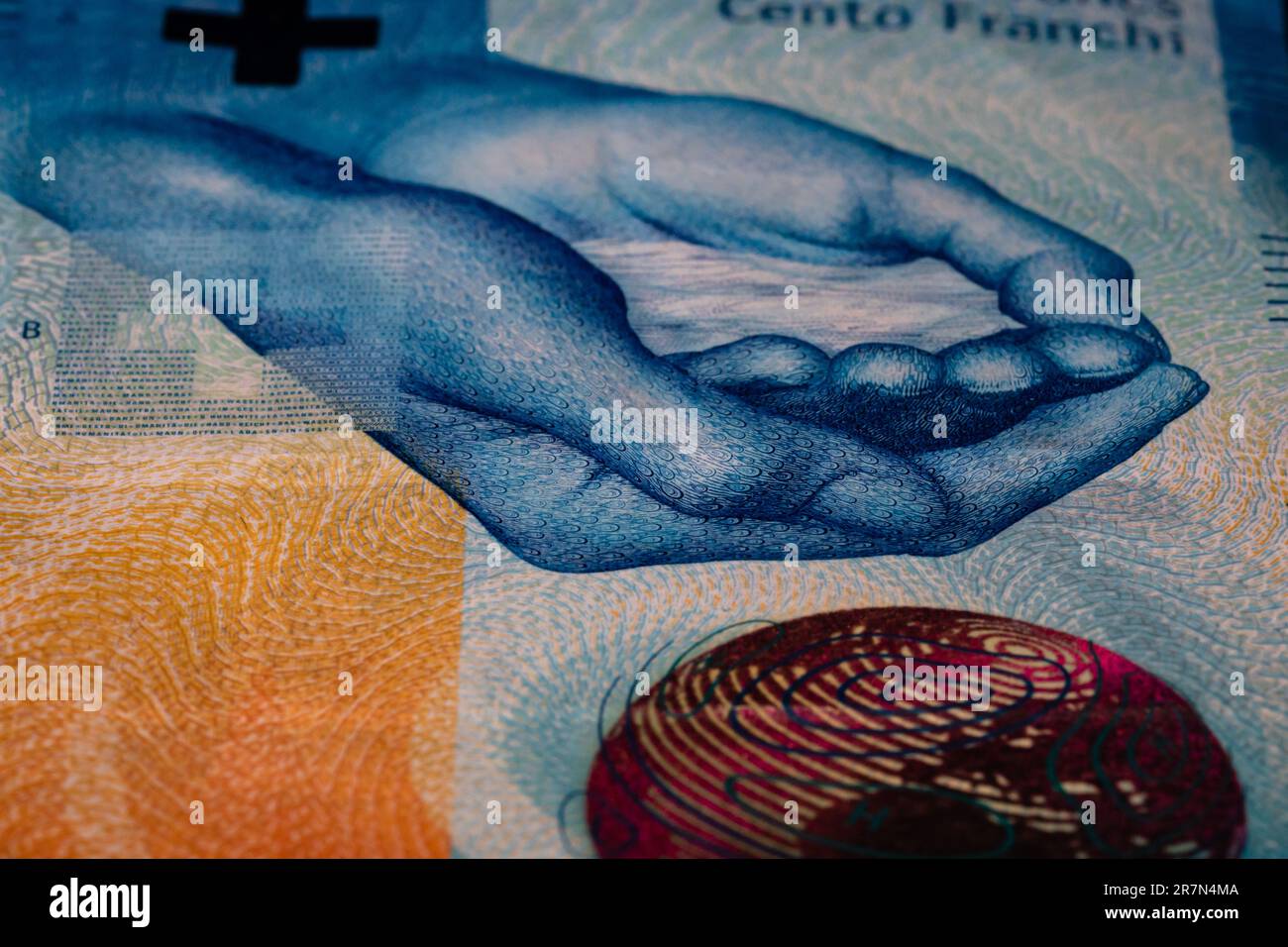 Swiss Franc currency. Europe inflation, CHF money Stock Photo - Alamy