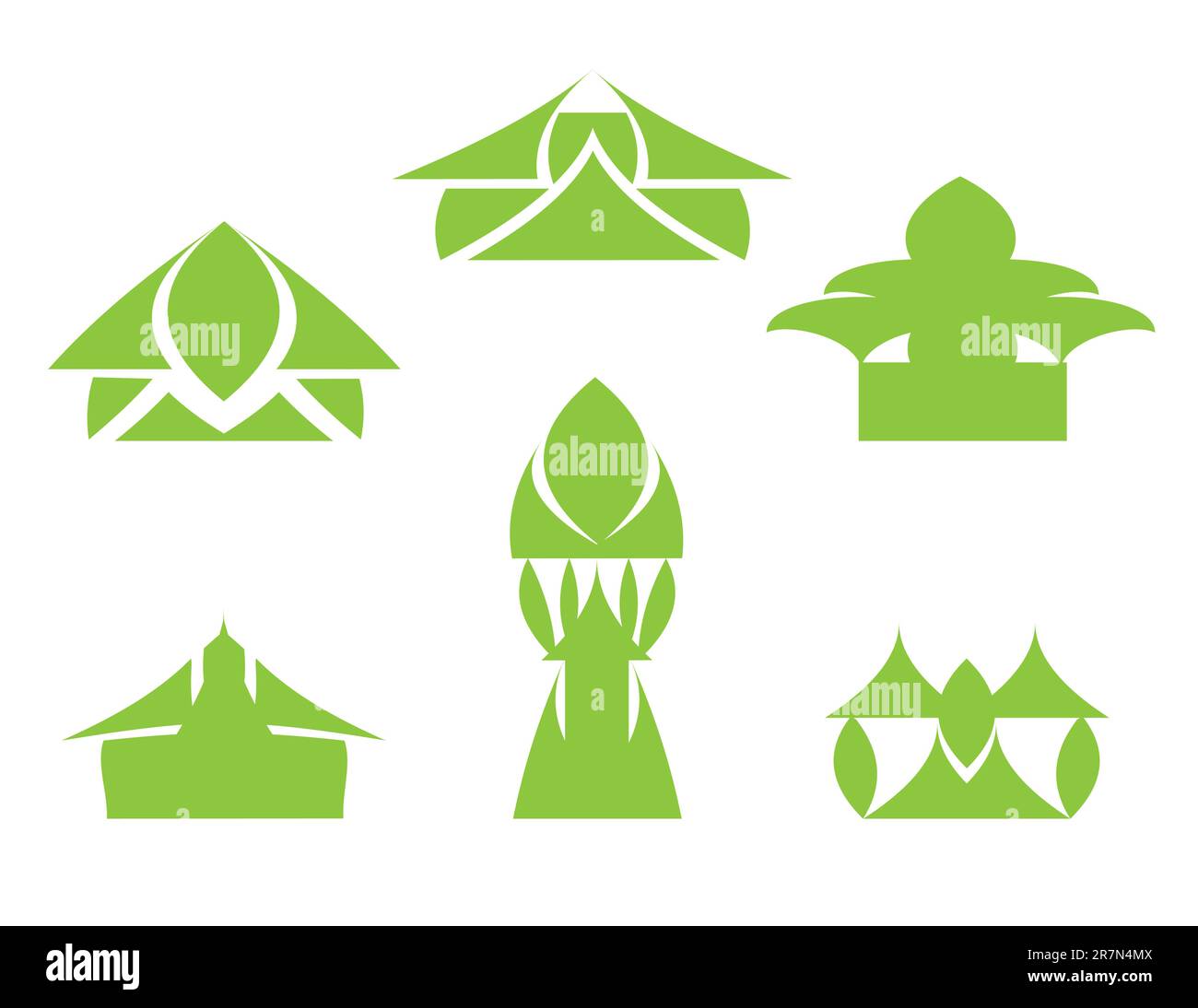 Set of abstract building silhouettes. EPS vector file Stock Vector ...