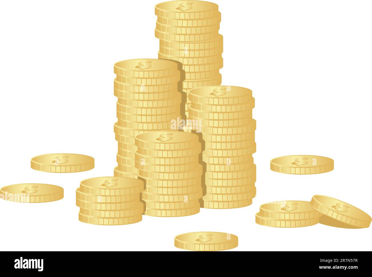 Penny stack Stock Vector Images - Alamy