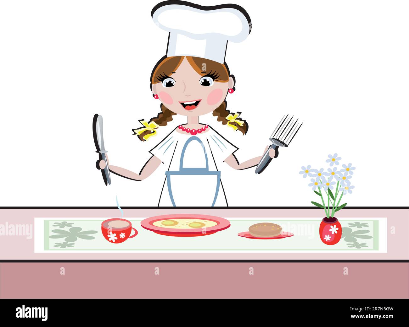 Sandwich child breakfast Stock Vector Images - Alamy