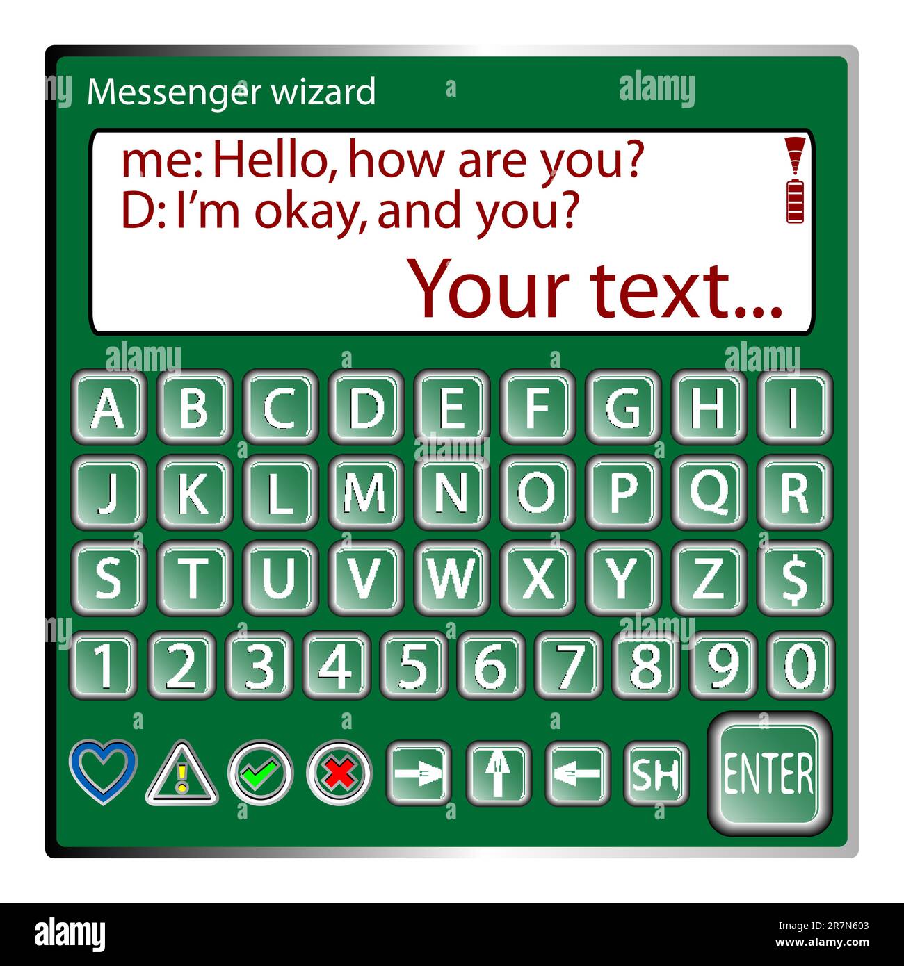 messenger wizard against white background, abstract vector art ...