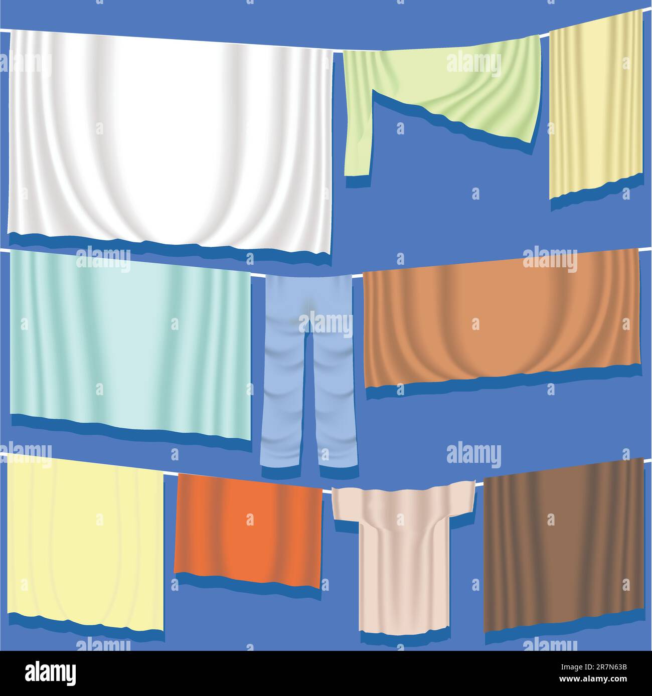 Fresh air laundry Stock Vector Images - Alamy