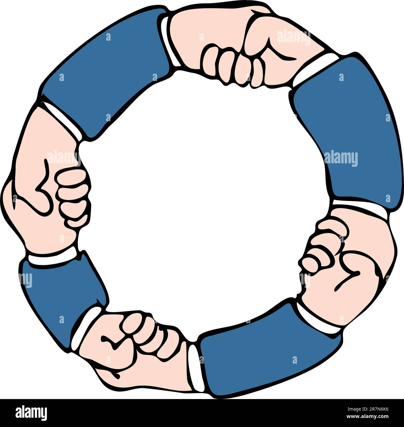 An image of a circular set of hands shaking Stock Vector Image & Art ...