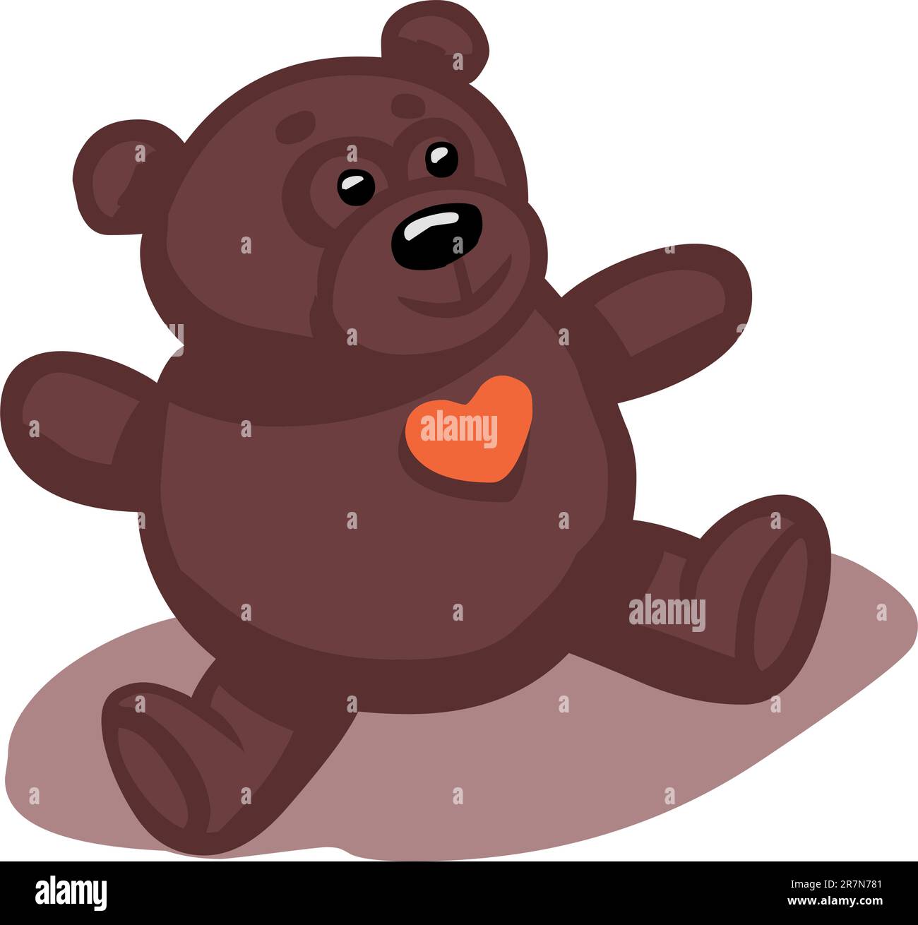 Teddy Bear with red heart Stock Vector Image & Art - Alamy