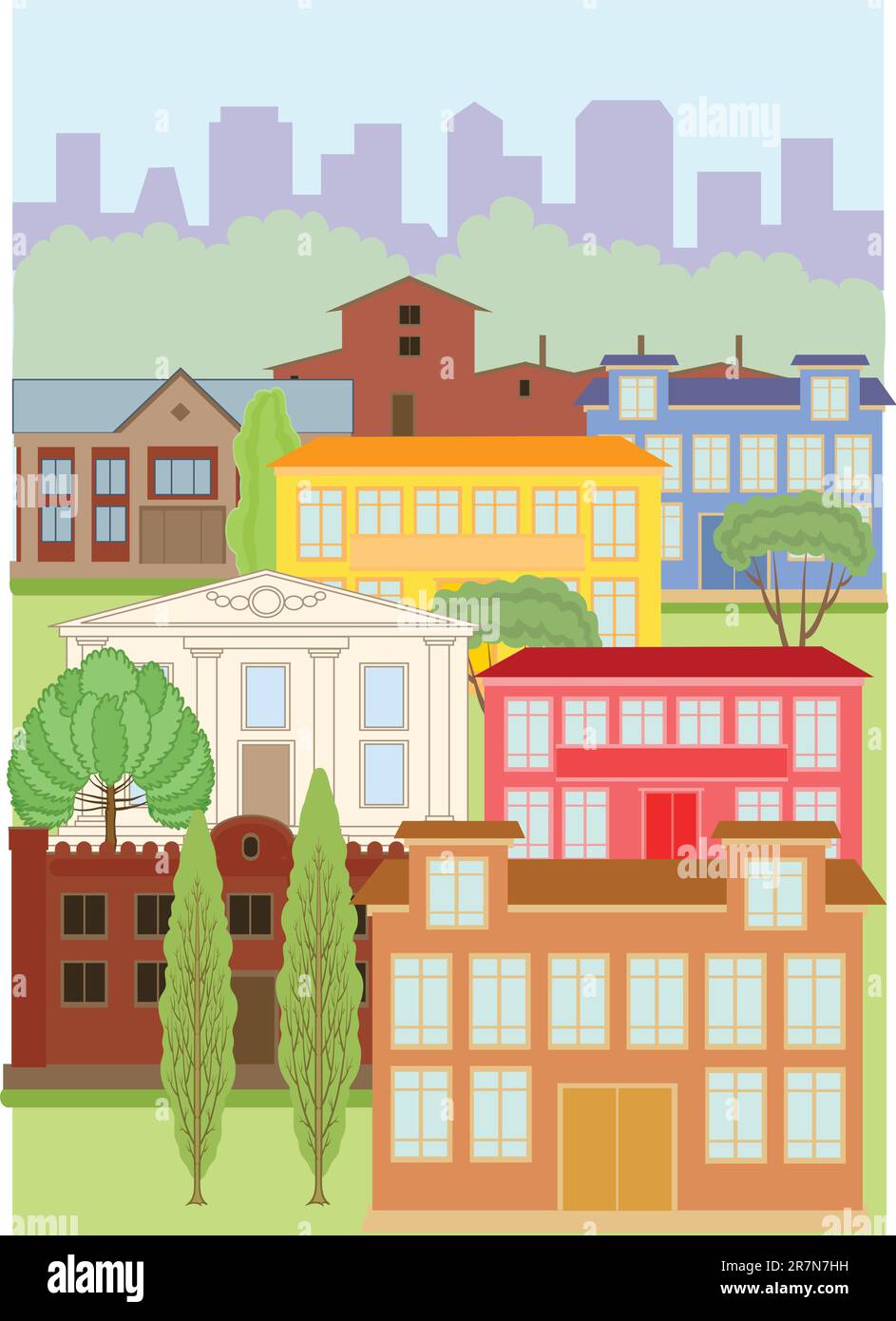 Large residential home Stock Vector Images - Alamy