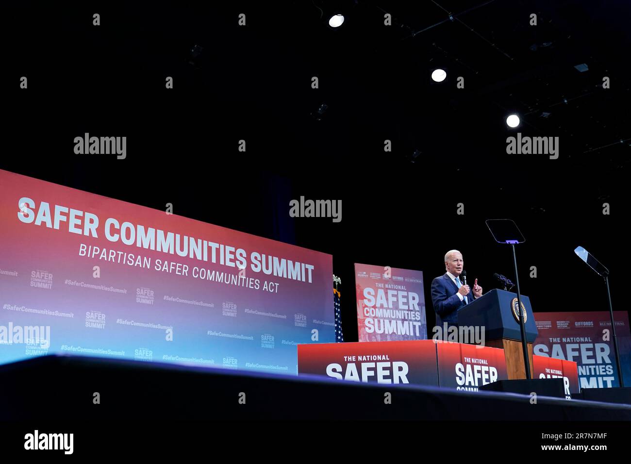 President Joe Biden speaks at the National Safer Communities Summit at ...