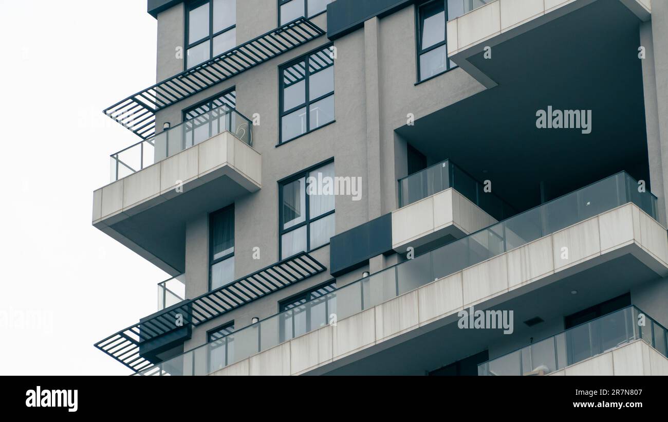 Architecture detail background. Skyscrapers exterior. Details of ...