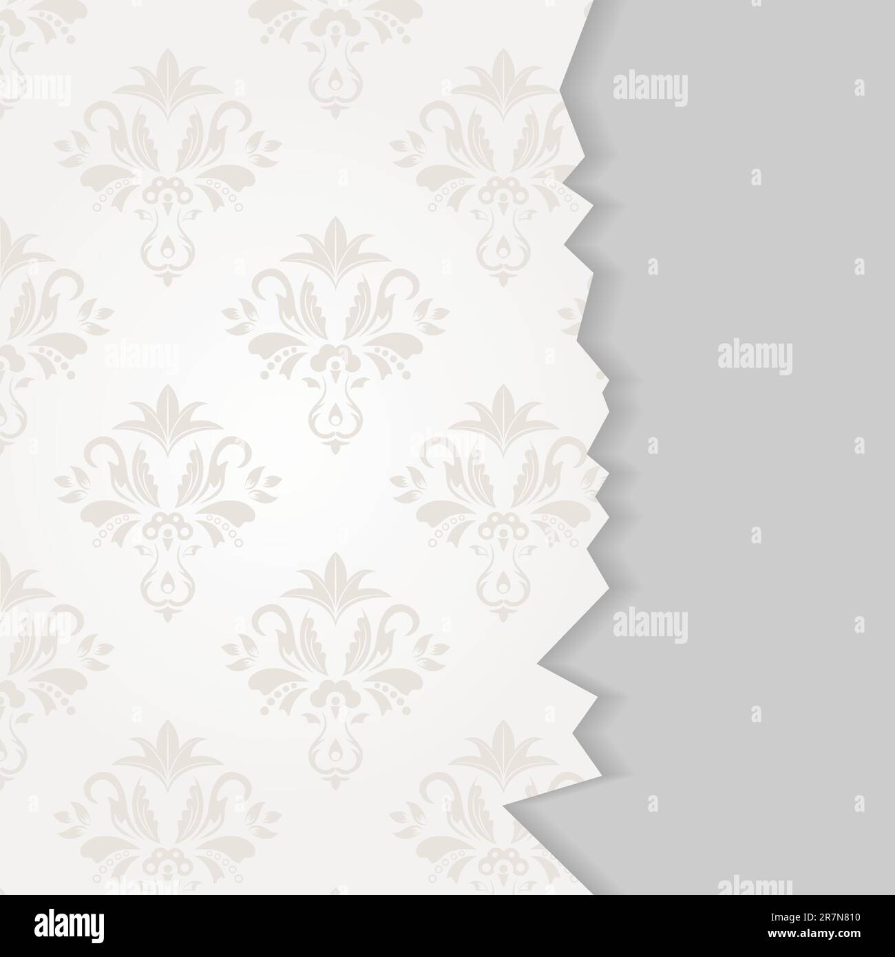 Vector page with damask background and space for text Stock Vector ...