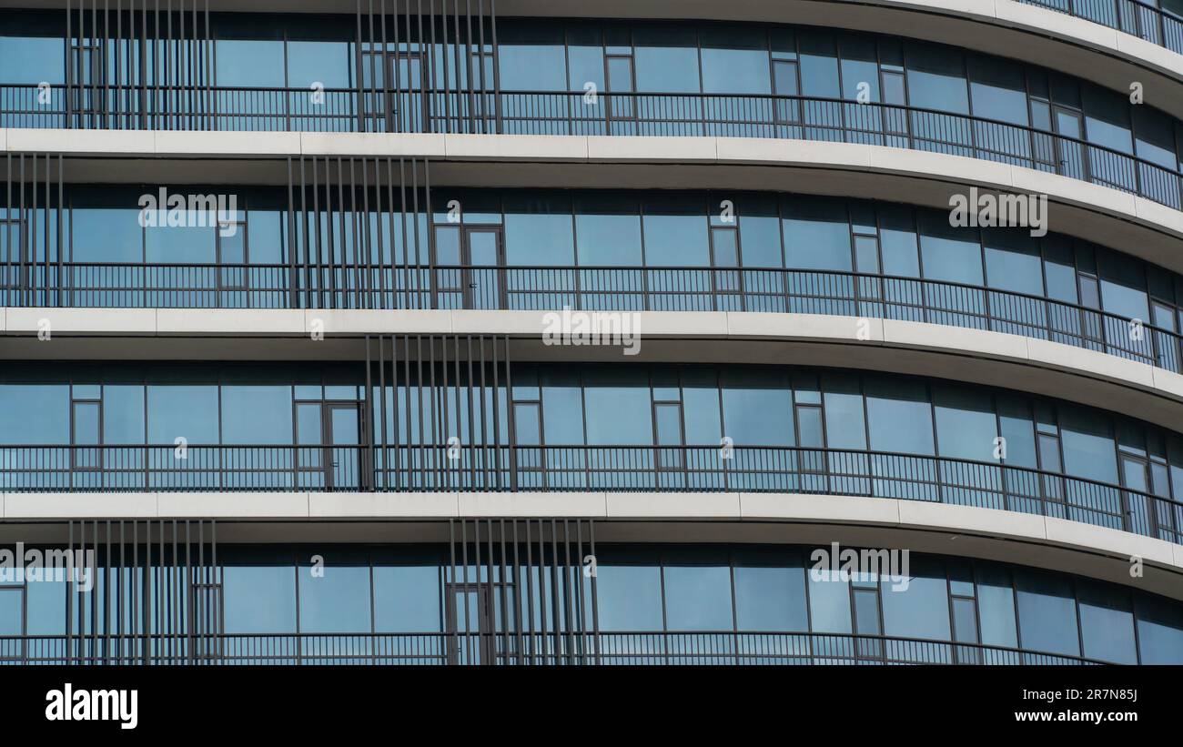 Architecture detail background. Skyscrapers exterior. Details of ...